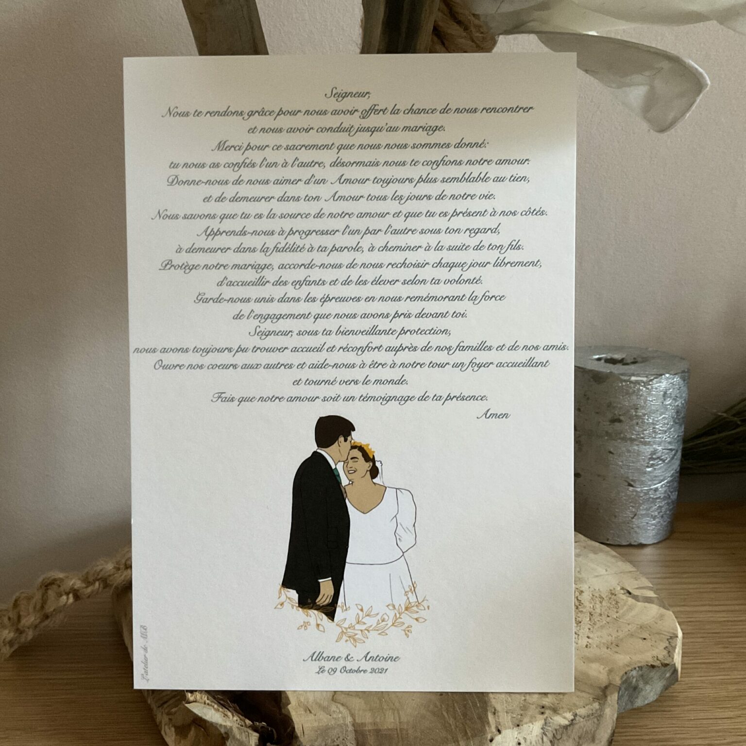 Prière des époux avec illustration – l’atelier de MB